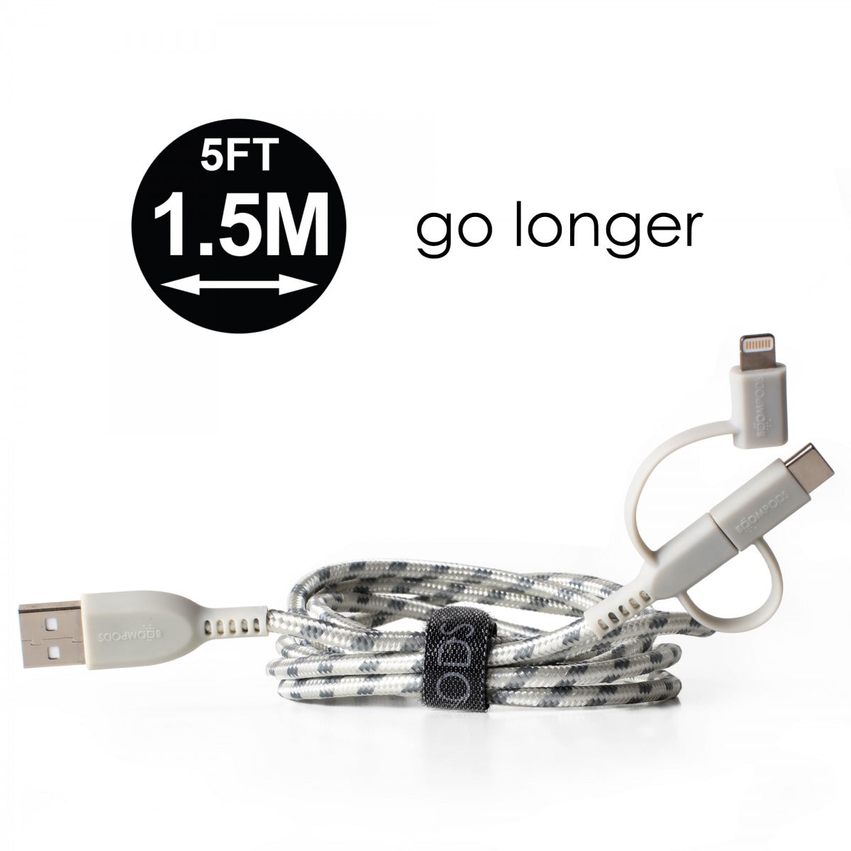 Trio Cable 1.5M MFi – BoomPodsUSA