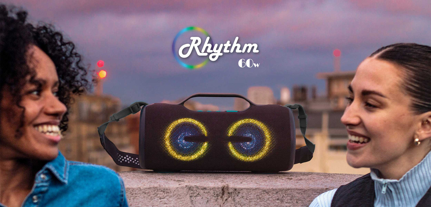 Rhythm 60W Wireless Boombox Light-Up Bluetooth Speaker – BoomPodsUSA